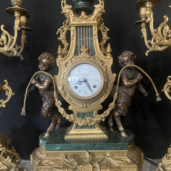 Art | Imperial Clock And Candelabra Set Franz Hermle Authentic Made In ...